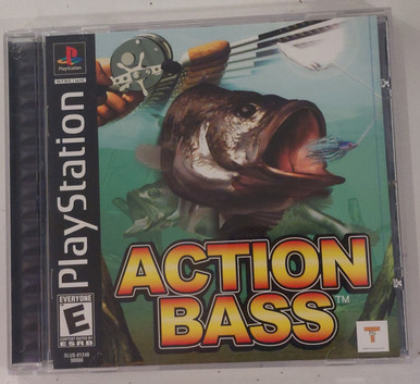 Action Bass Fish Fishing PlayStation PS1 Video Game Complete Clean Tested