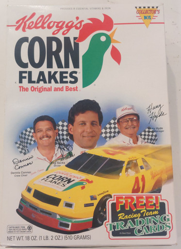 Kelloggs Corn Flakes Box Greg Sacks Nascar Driver Kitchen Home Decor ...