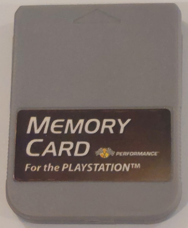 PlayStation PS1 Performance Brand Memory Card Vintage Tested Works