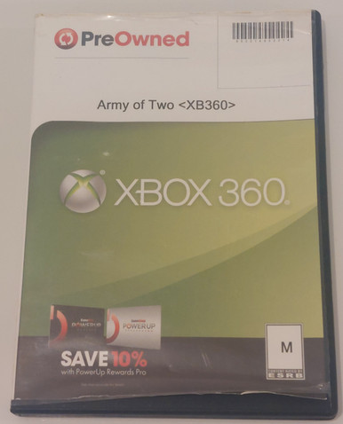 Army of Two Xbox 360 Video Game Tested Works Good Condition