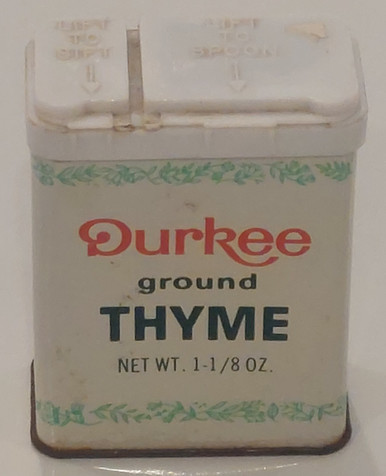 Durkee Ground Thyme Tin Net Wt. 1 1/8 Oz Vintage