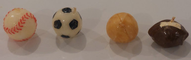 Set of 4 Sports Themed Small Candles Baseball Soccer Ball Volleyball ...