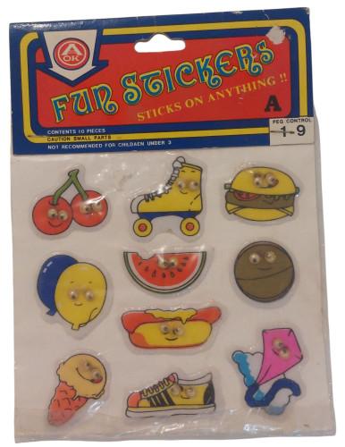 Arkin A Ok Company 1983 Puffy Stickers Googly Eyes 1983 NIP Sealed ...