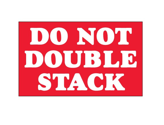 3" x 5" "Do Not Double Stack" Labels Roll / 500