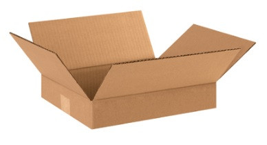 13" x 11" x 2" Flat Corrugated Cardboard Shipping Boxes 25/Bundle