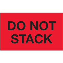 3" x 5" - "Do Not Stack" (Fluorescent Red) Labels Roll / 500