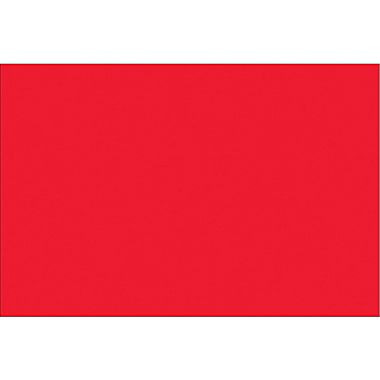 5" x 7" Fluorescent Red Inventory Rectangle Labels Roll / 500