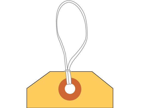 9" Elastic Loop Tag Fasteners Case / 1000