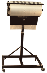 Mobile Perforated Poly Bag Roll Stand / Dispenser with Casters