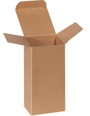 3" x 3" x 3" Kraft Reverse Tuck Folding Cartons 250/Case