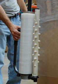 Bubbleator Stretch Pallet Wrap Hand Held Dispenser