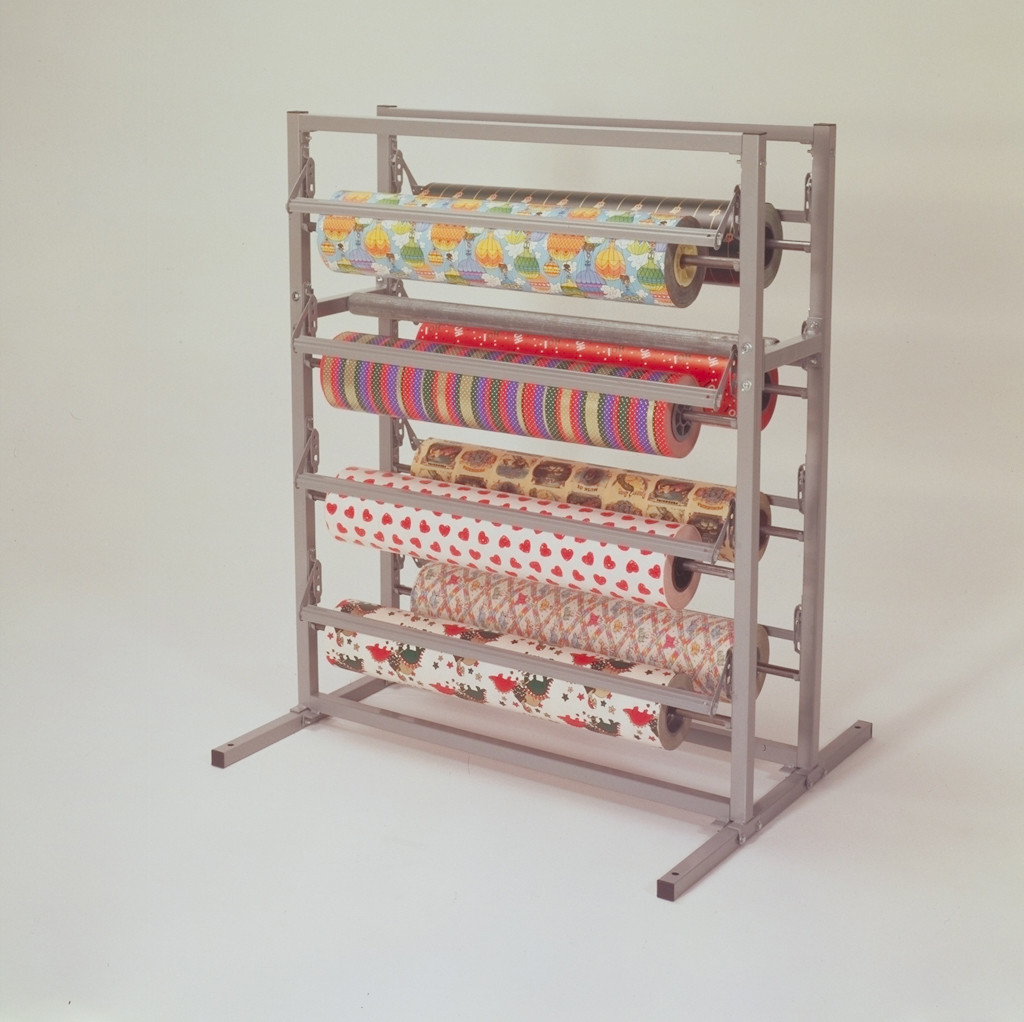 36" Twin Tower Eight Paper Roll Rack Cutter Dispenser