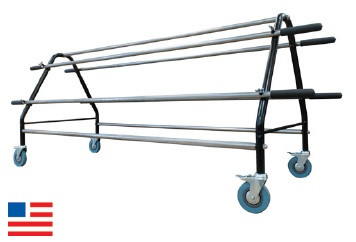 36" Mobile Multiple Roll Stand for Poly, Kraft Paper, Shrink Wrap ...