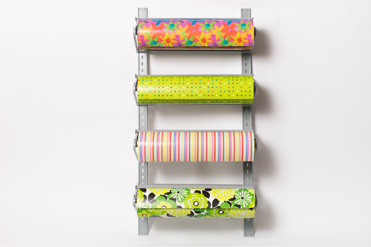 36" Twin Tower Eight Paper Roll Rack Cutter Dispenser