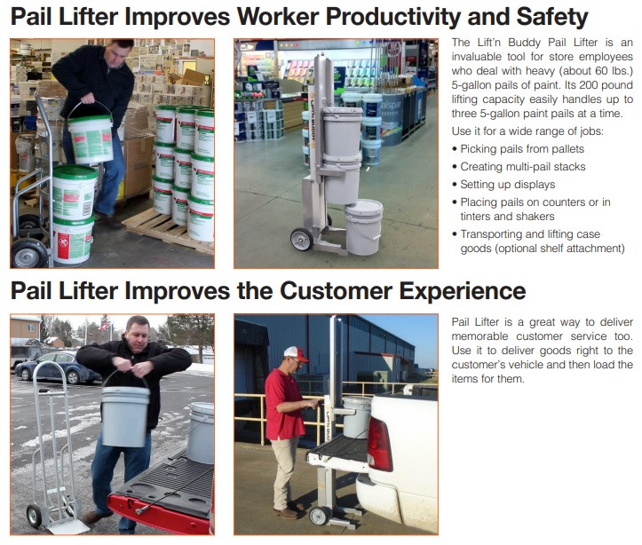 Battery Powered Pail Lifter 5-Gallon Bucket Lift'n Buddy