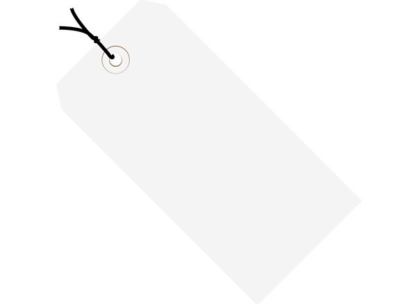 Pre-Strung Colored Shipping Tags #2, 3 1/4" x 1 5/8" 13 Pt. Case / 1000