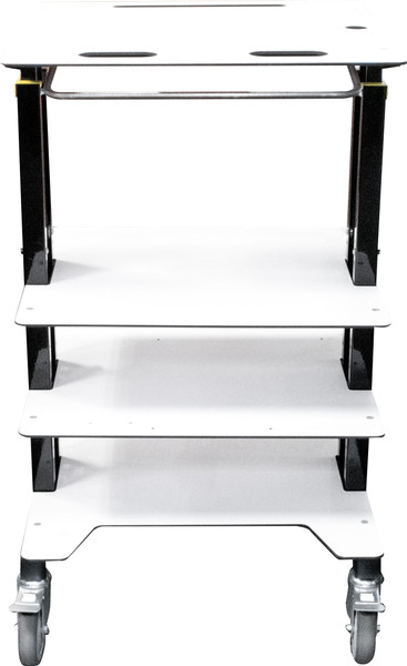 Ergonomic Mobile Workstation Cart - White Laminate - Fastpack Packaging