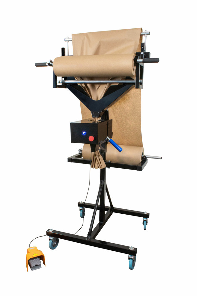 Battery Power Feed Semi-Automatic Manual Cutting Paper Crumpler Void ...