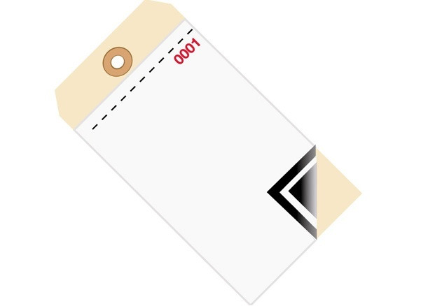 Carbon Style Inventory Control Tags with Adhesive Strip on Back Ply-3 ...