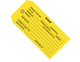 "Scrap (Yellow)" Inspection Tags #5, 4 3/4" x 2 3/8" 13 Pt. Case / 1000