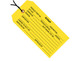 "Scrap (Yellow)" Inspection Tags #5, 4 3/4" x 2 3/8" 13 Pt. Case / 1000