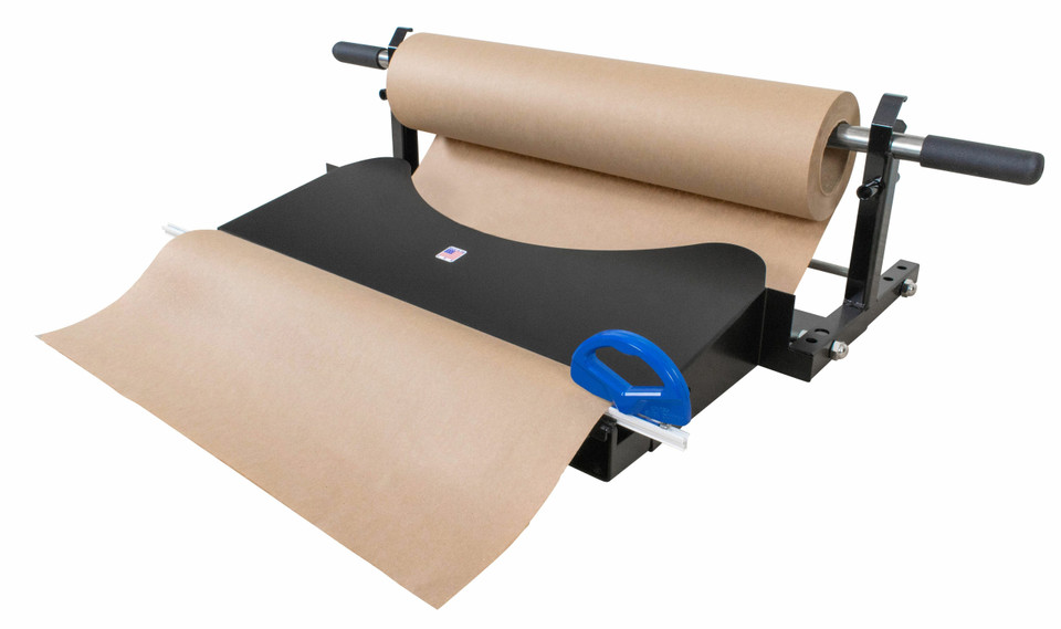 Kraft Paper / Stretch Wrap Plastic Film Dispenser & Sheeter Device with ...