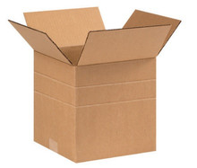 9" x 9" x 9" Multi-Depth Corrugated Cardboard Shipping Boxes 25/Bundle