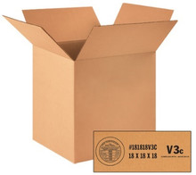 18" x 18" x 18" V3c Weather-Resistant Corrugated Boxes 10/Bundle