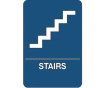9" x 6" "Stairs" ADA Compliant Plastic Sign