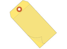 Self-Laminating Yellow Vinyl Tags #8, 6 1/4" x 3 1/8" Case / 100