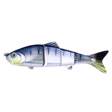 10" Jointed Swimbait. Silver Shad.