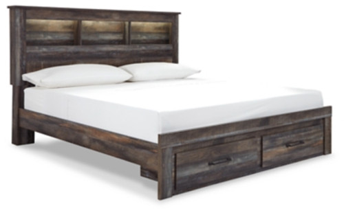 Ashley Drystan Multi King Bookcase Bed with 4 Storage Drawers on sale at Bargains and Buyouts serving Tri County West Chester and Winton Woods in Cincinnati OH
