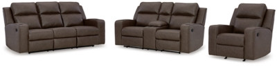 Ashley Lavenhorne Umber Sofa, Loveseat and Recliner on sale at Bargains ...
