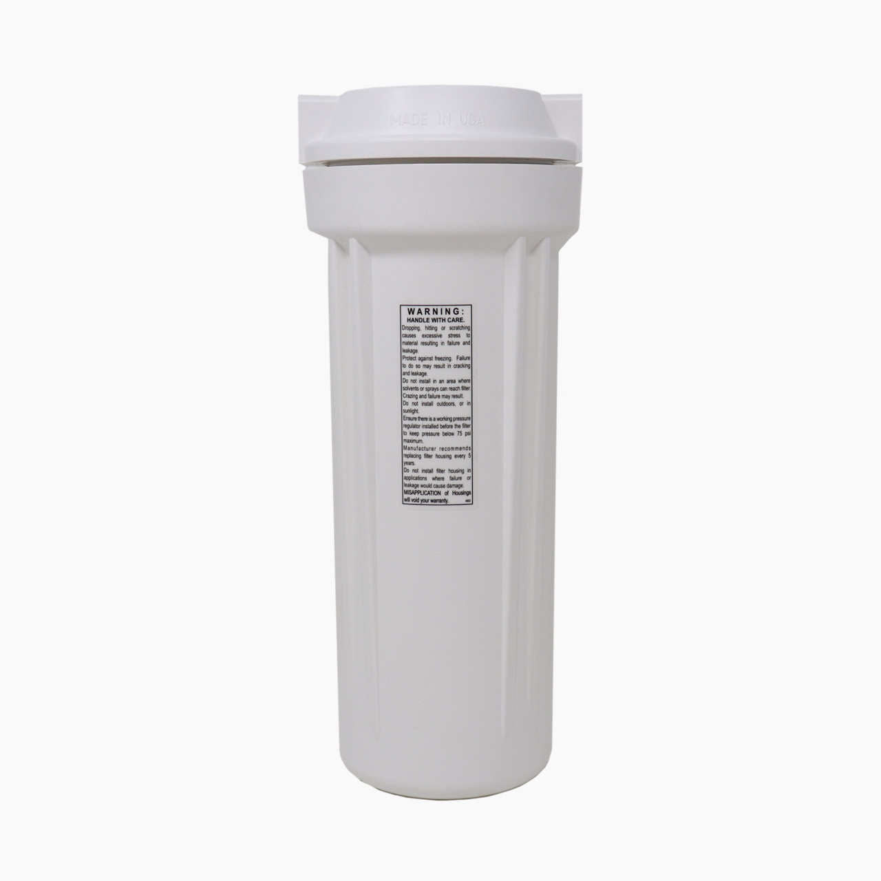 10" FILTER HOUSING - WHITE - Ionfaucet Inc