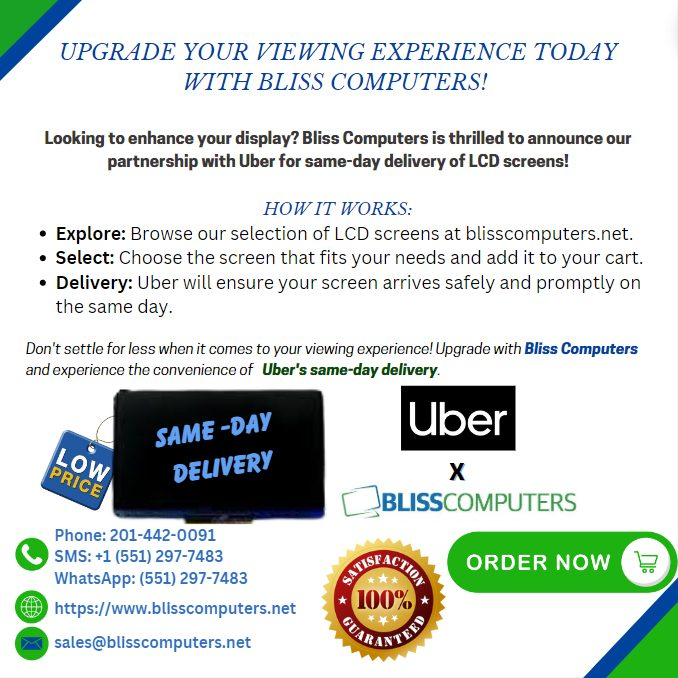 Experience same day delivery with Uber x Bliss Computers (#1515-B ...