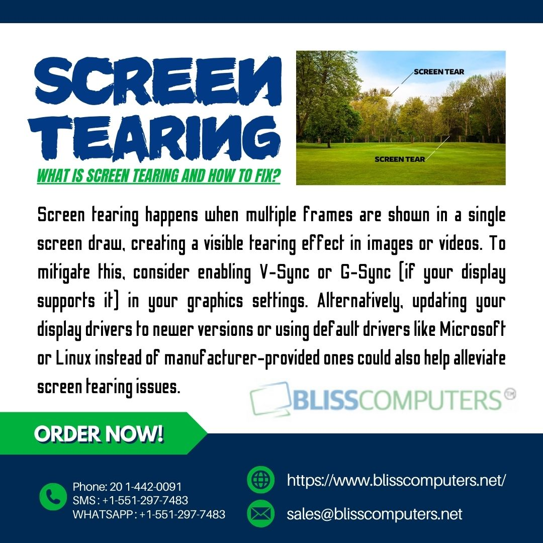 SCREEN TEARING (#1523) - Bliss Computers