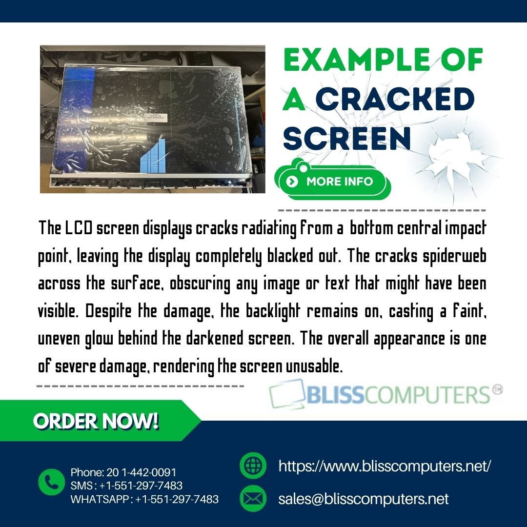 EXAMPLE OF A CRACKED SCREEN (#1536) - Bliss Computers