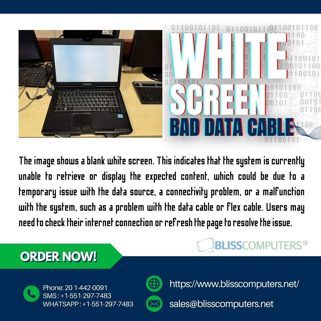 WHITE SCREEN BAD DATA CABLE (#1541) - Bliss Computers
