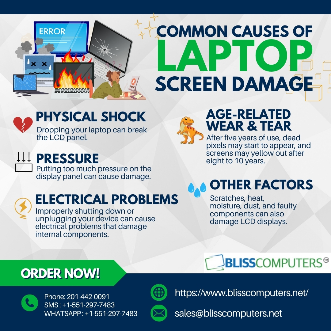 COMMON CAUSES OF LAPTOP SCREEN DAMAGE (#1548) - Bliss Computers