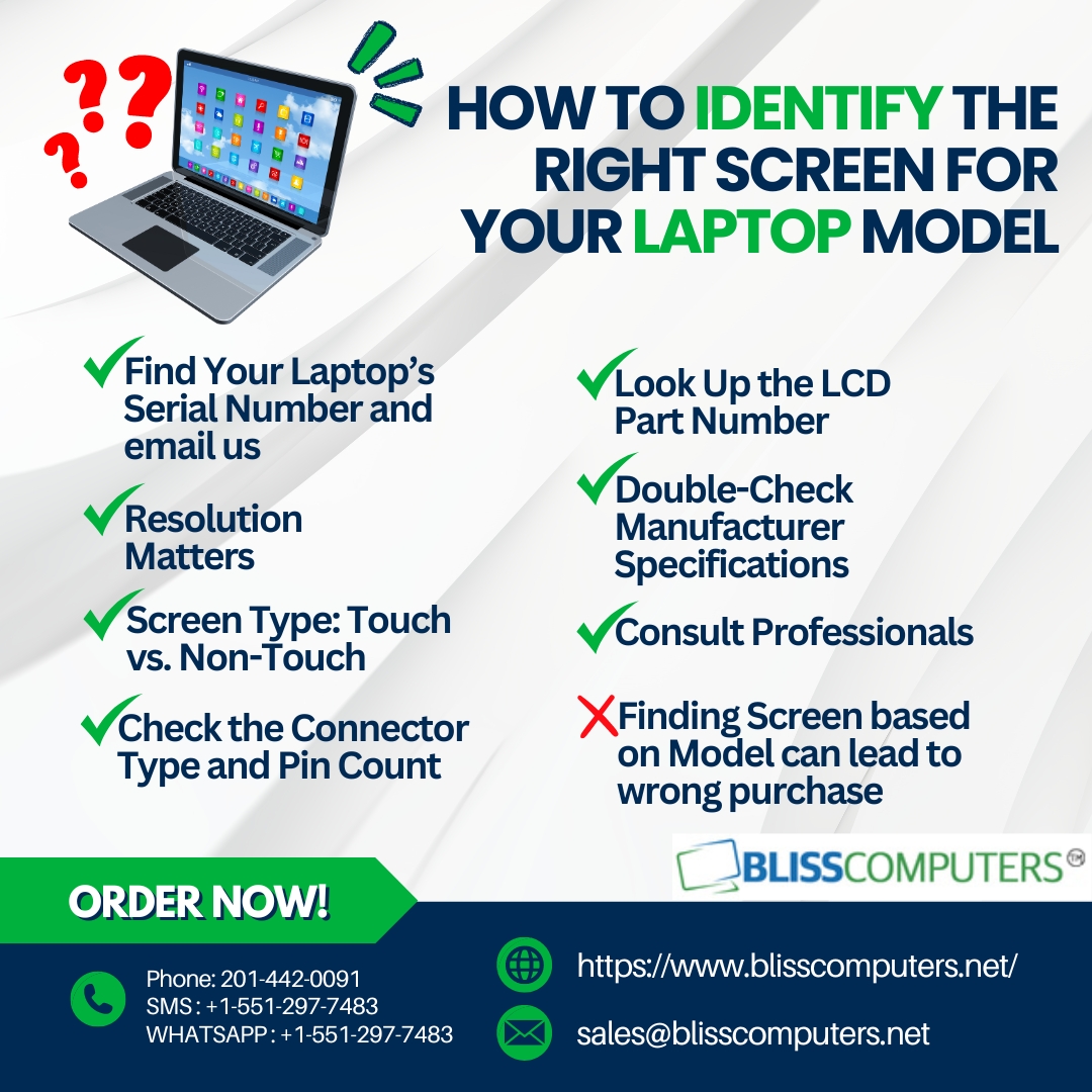 How to identify the right Screen for your Laptop (#1553) - Bliss Computers