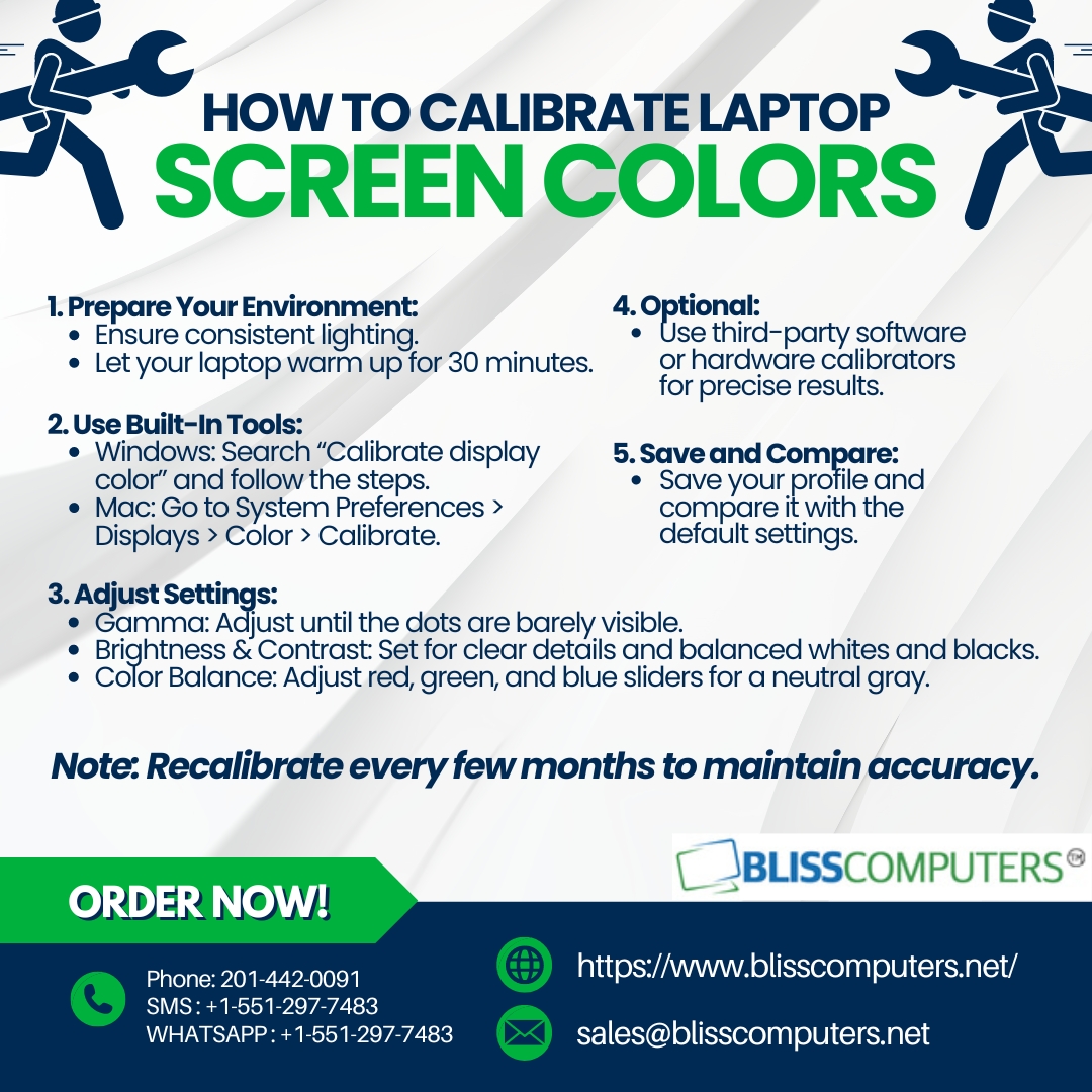 HOW TO CALIBRATE SCREEN COLORS (#1559) - Bliss Computers