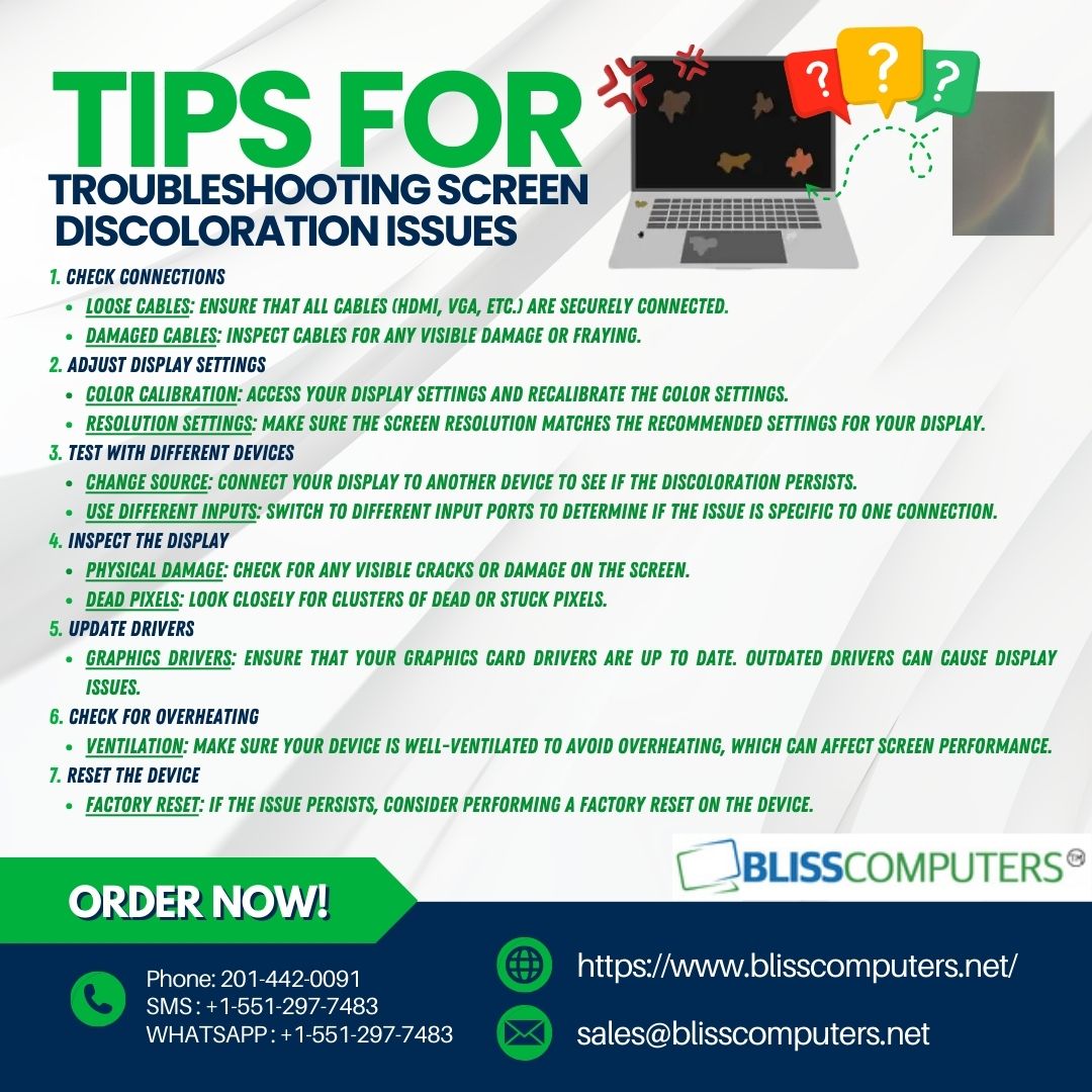 TIPS FOR TROUBLESHOOTING YOUR DISCOLORATION ISSUES (#1563) - Bliss Computers