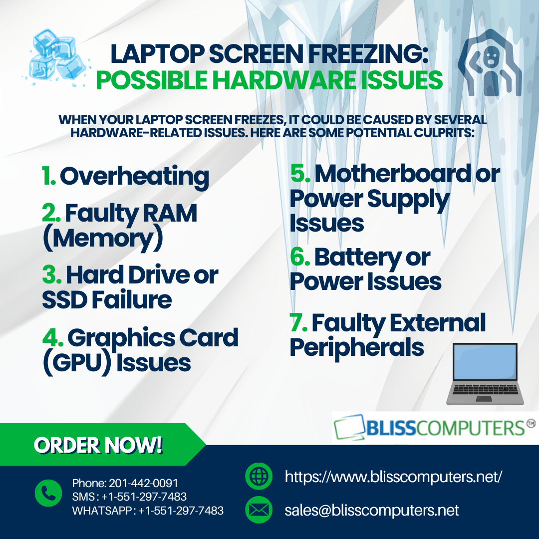 LAPTOPS SCREEN FREEZING:POSSIBLE HARDWARE ISSUES (#1567) - Bliss Computers