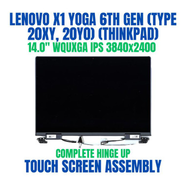 Lenovo ThinkPad X1 Yoga Gen 6 20Y0001ECY 14.0" WQUXGA 3840x2400 40 Pin ...
