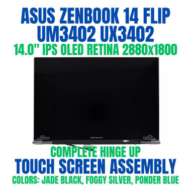 ASUS ZENBOOK 14 UX3402V 14.0" 2880x1800 2.8k OLED Complete Hinge Up ...