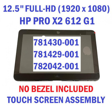 HP Pro X2 612 G1 LCD Touch Screen Panel 781430-001 FHD