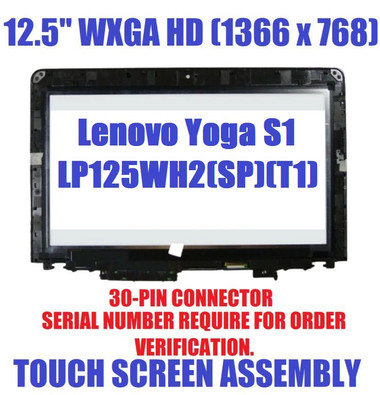 12.5" Hd Touch Screen Assembly Ibm Lenovo FRU Sd10g56632 Frame