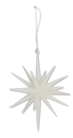 Ornament, Glitter 18 Point Star, 6"