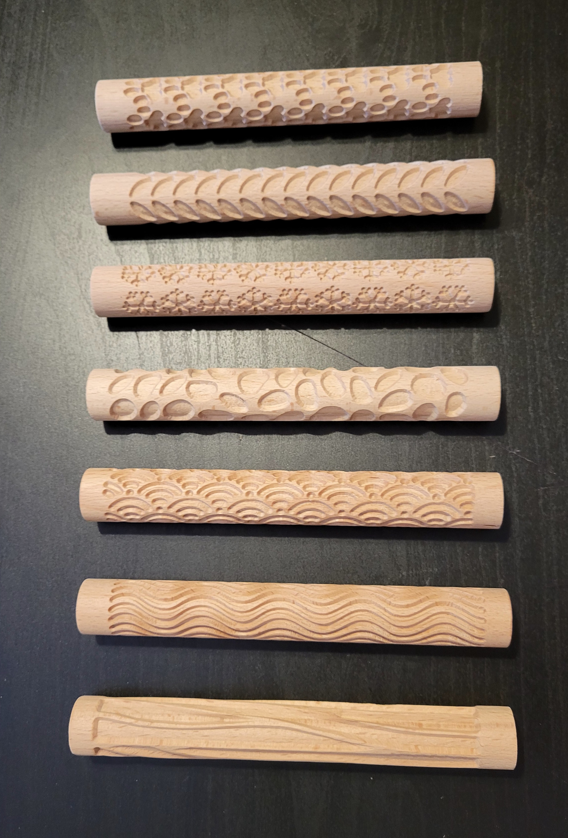 6" WOOD DECORATIVE ROLLERS