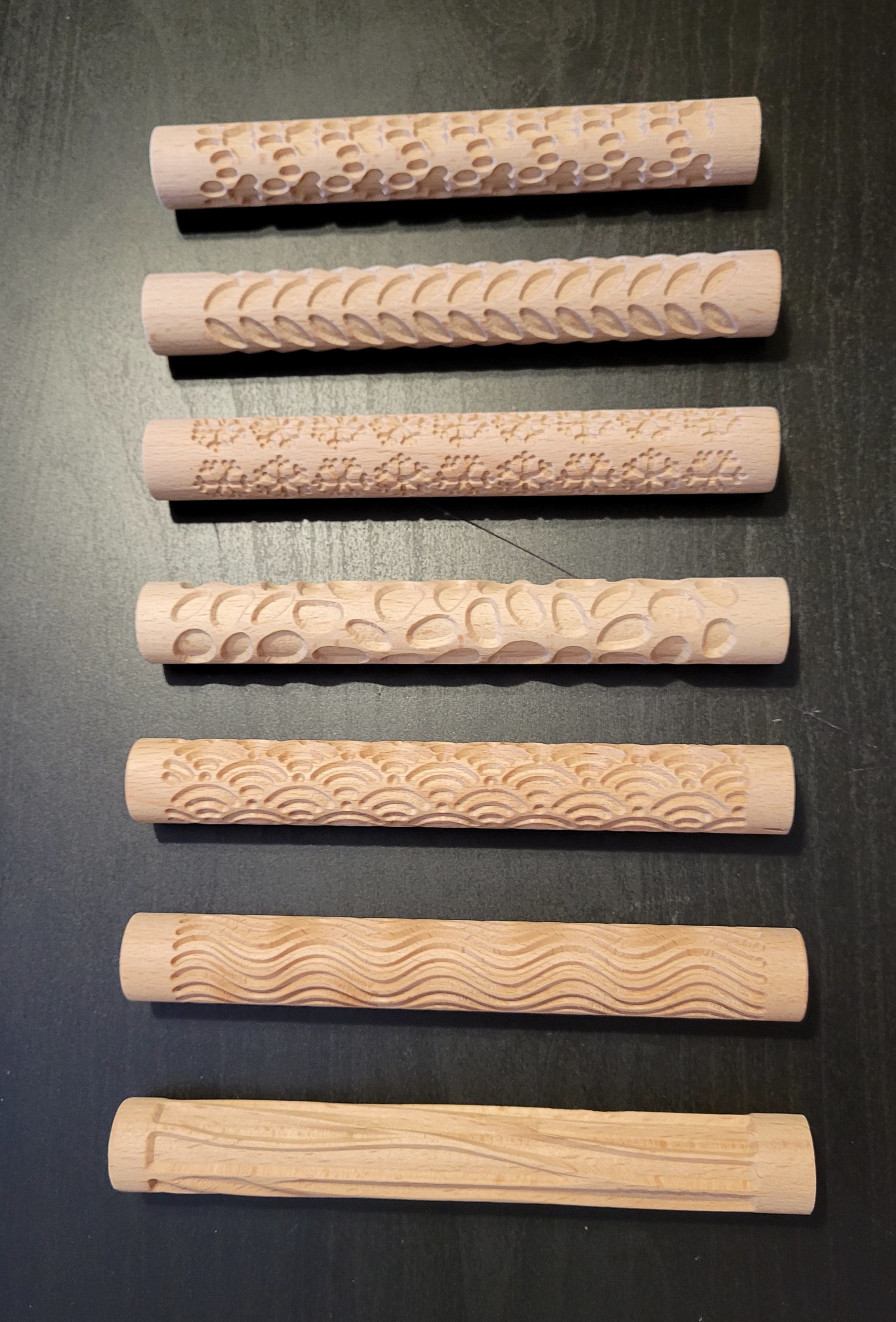 6" WOOD DECORATIVE ROLLERS